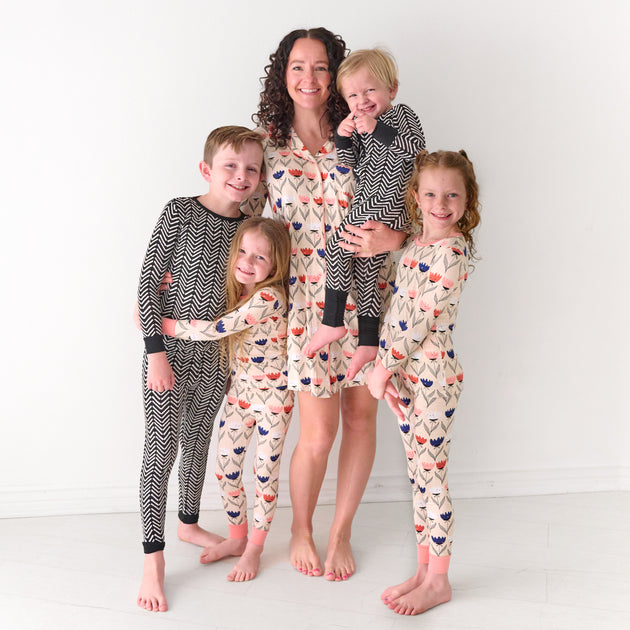 Modern Bamboo Pajamas | New Little Sleepies | Mommy & Me Matching PJs