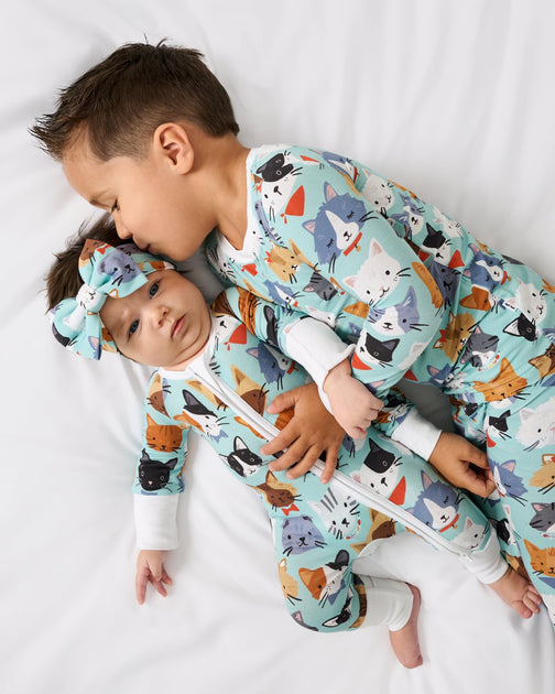 Purrfect Pals Cat PJs | Bamboo Family Matching PJs | Little Sleepies