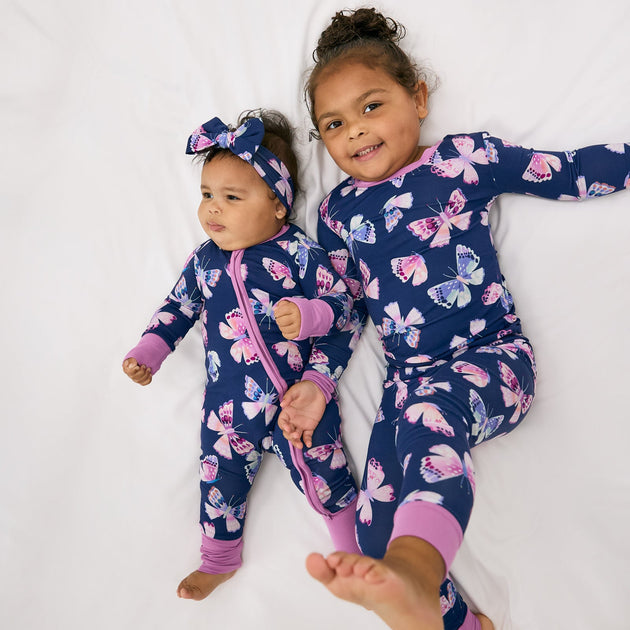 Butterfly Girls Pajamas & Daywear | Royal Butterflies – Little Sleepies