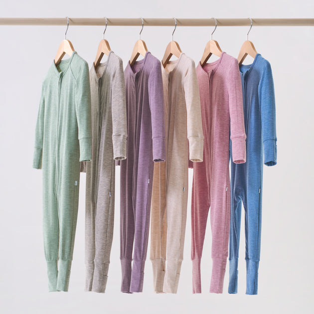 Heather Solids | Little Sleepies | Bamboo PJs for Babies & Toddlers