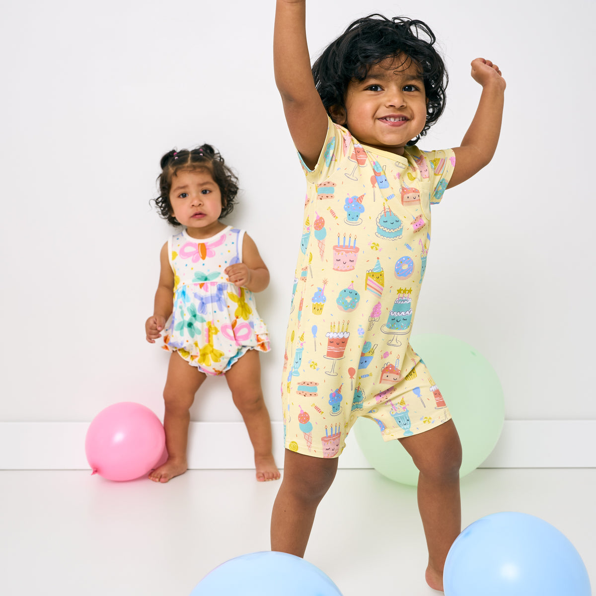 Frosted Fun Pocket Shorty Romper | Little Sleepies