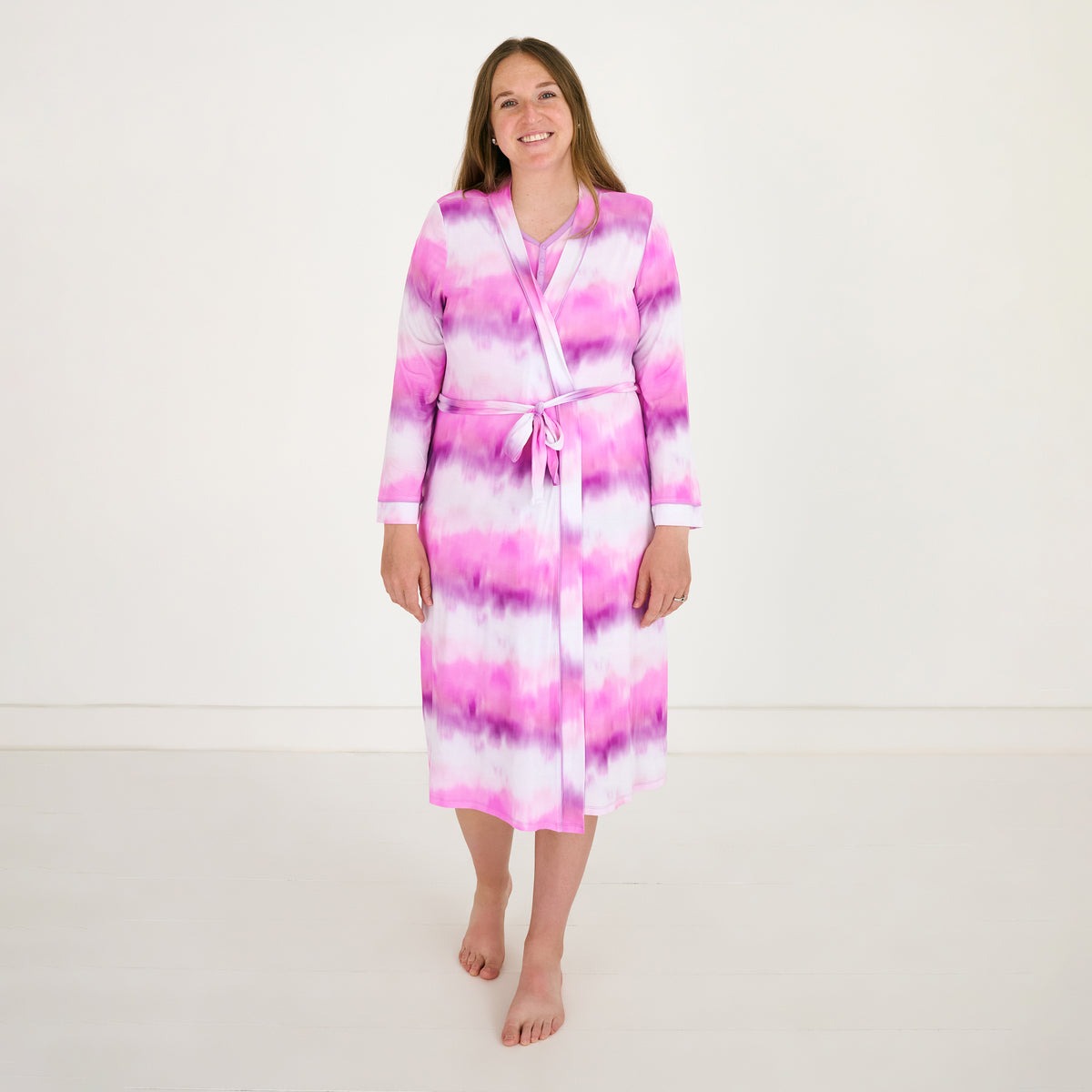 Pink Cosmic Mist Women's Robe | Little Sleepies