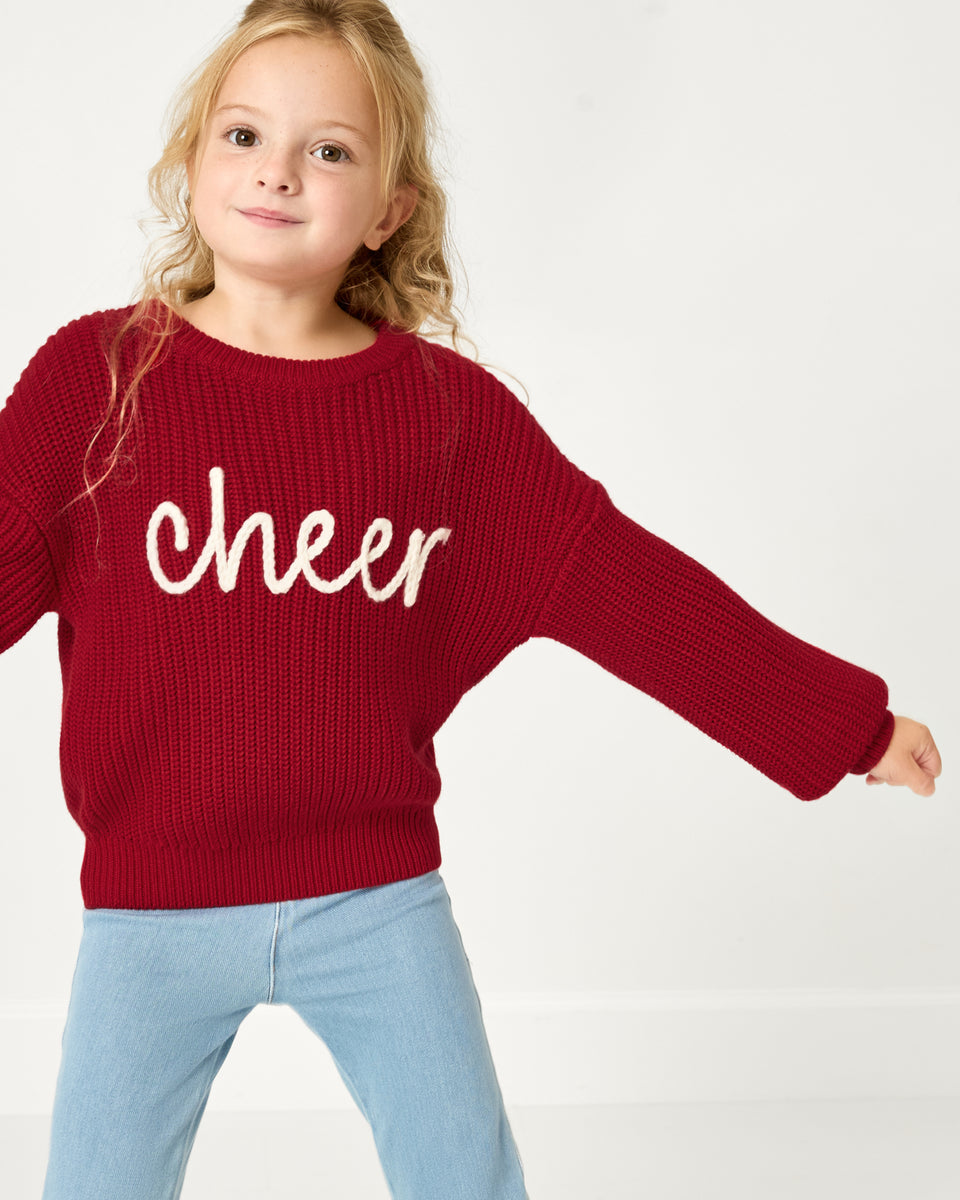 Cheer Drop Shoulder Sweater - Little Sleepies