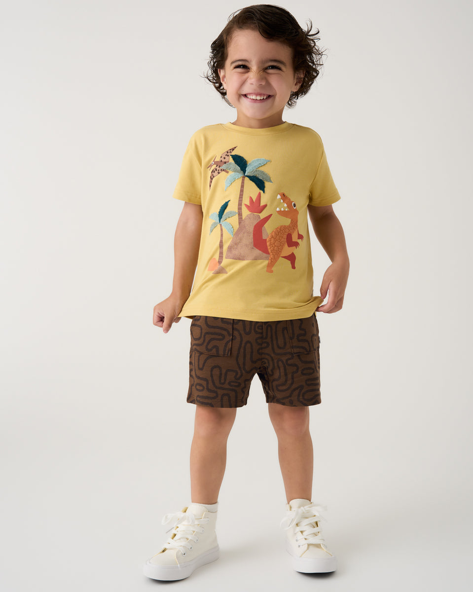 Volcano Valley Relaxed Tee | Little Sleepies