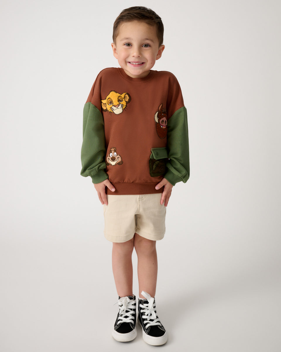 Disney Jungle Treasures Drop Shoulder Crewneck | Little Sleepies