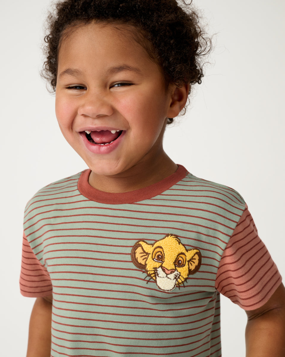 Disney Simba Stripe Relaxed Tee | Little Sleepies