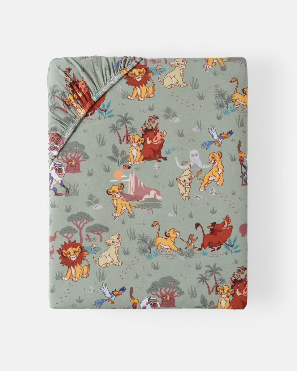Disney Simba's Safari Fitted Crib Sheet | Little Sleepies