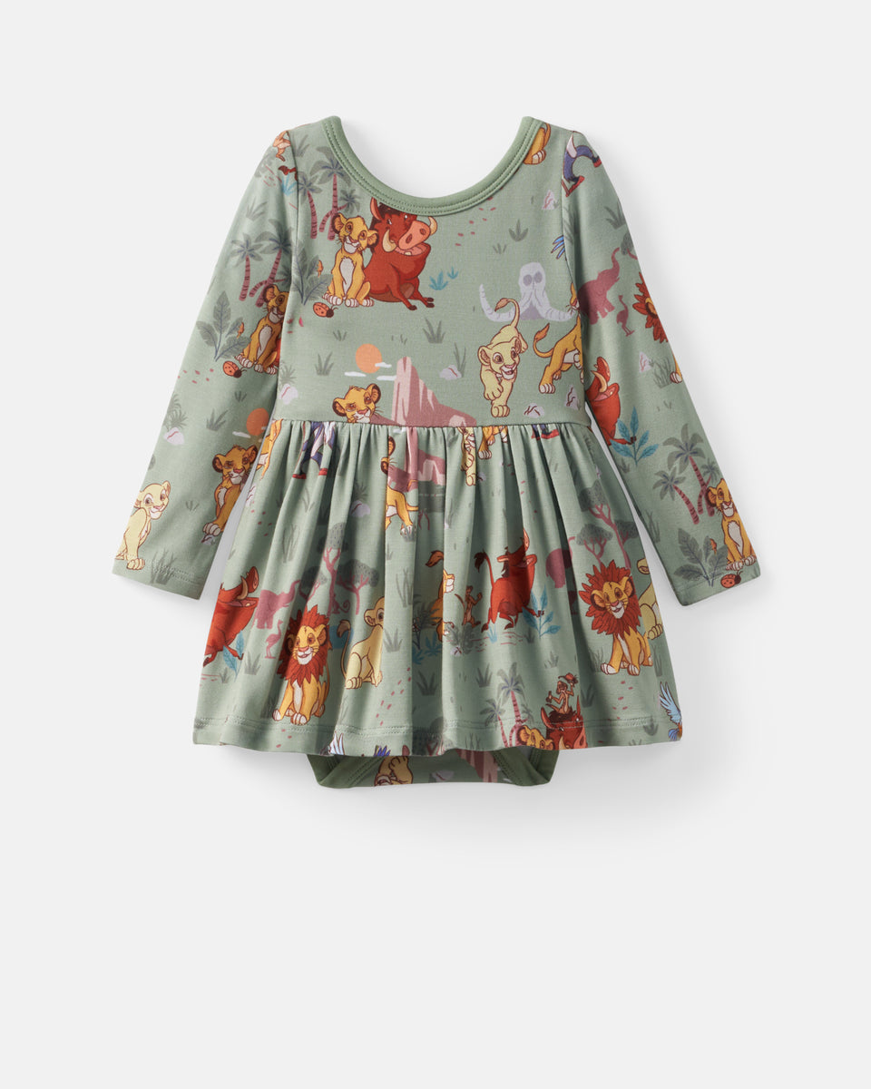 Disney Simba's Safari Skater Dress with Bodysuit | Little Sleepies