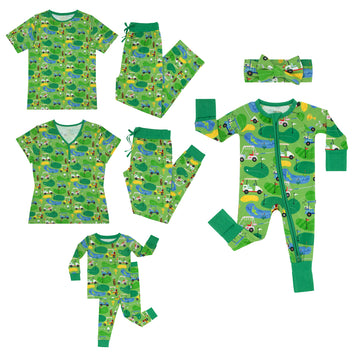 Fairway Fun Two-Piece Pajama Set - Little Sleepies
