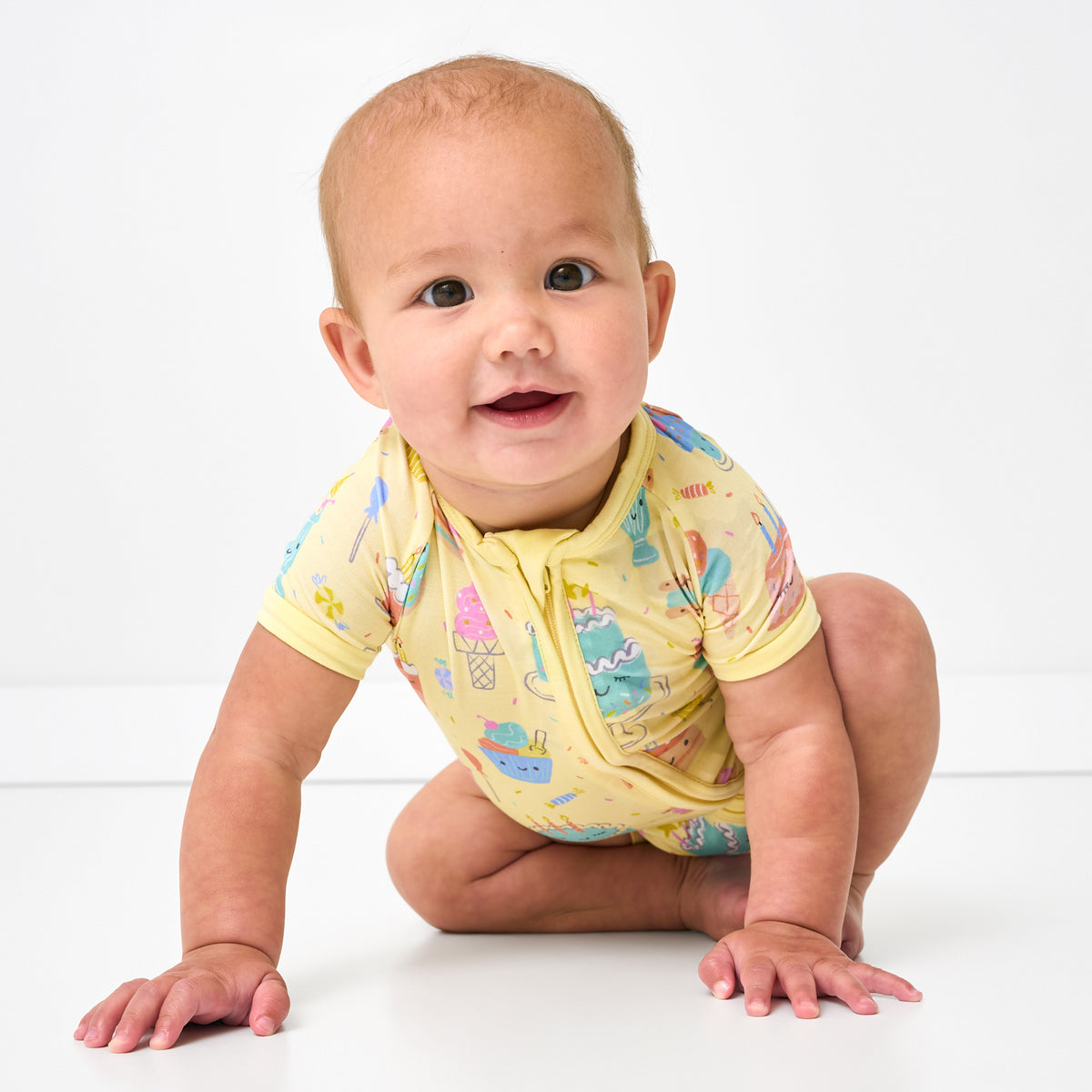 Frosted Fun Shorty Zippy | Little Sleepies