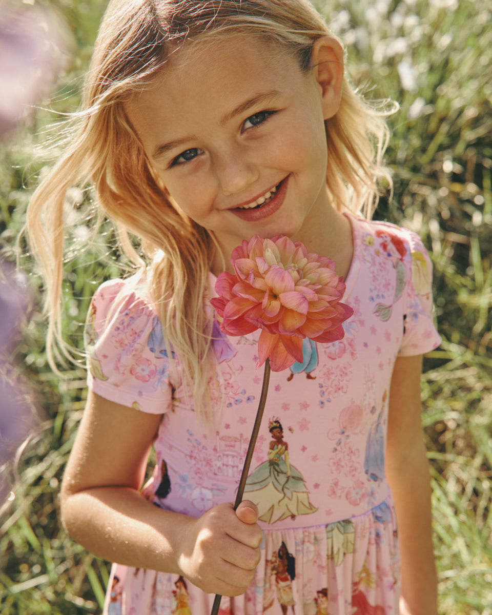 Disney Princess Garden Bow Back Skater Dress | Little Sleepies