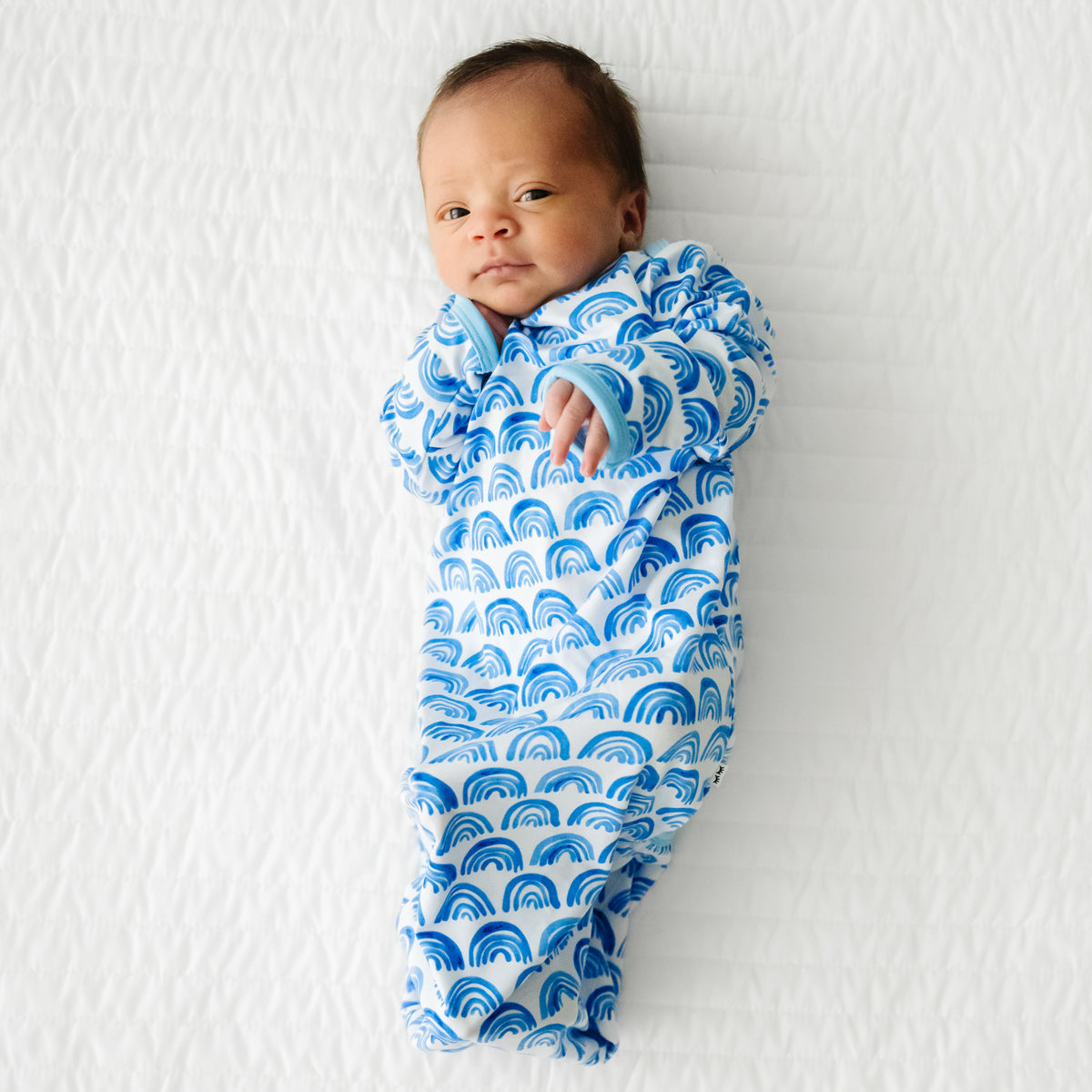 Blue Rainbows Infant Gown - Little Sleepies