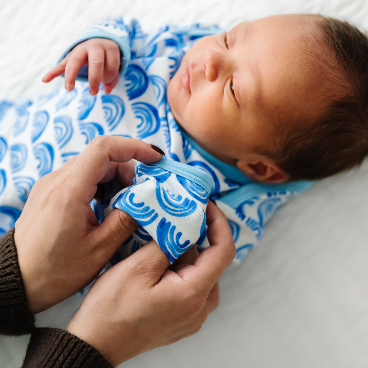 Blue Rainbows Infant Gown - Little Sleepies