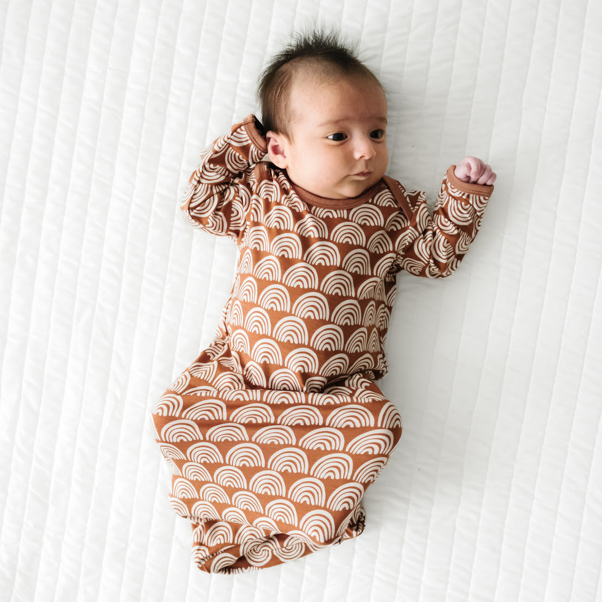 Rust Rainbows Infant Gown - Little Sleepies