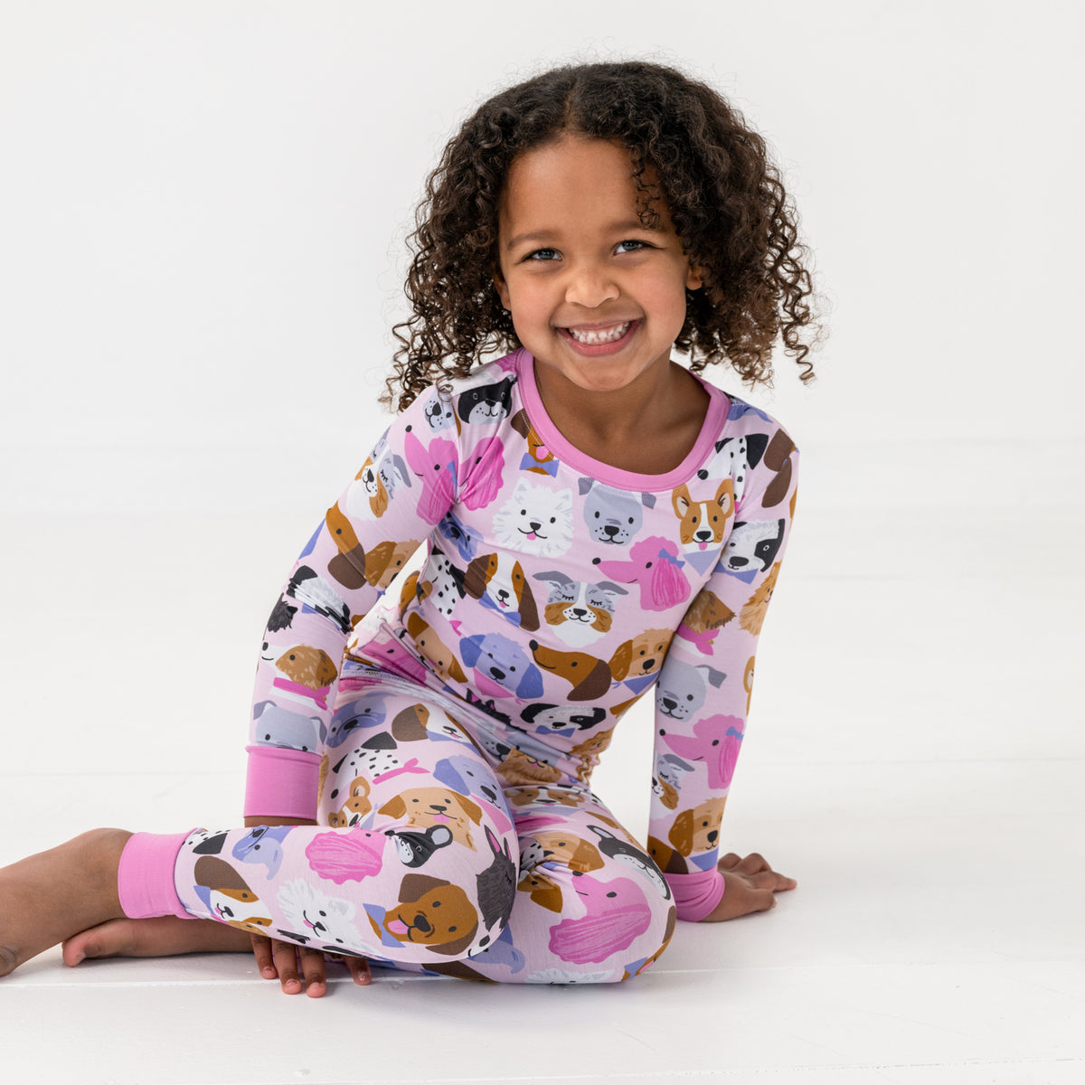 Pink Puppy Parade Two-Piece Pajama Set – Little Sleepies