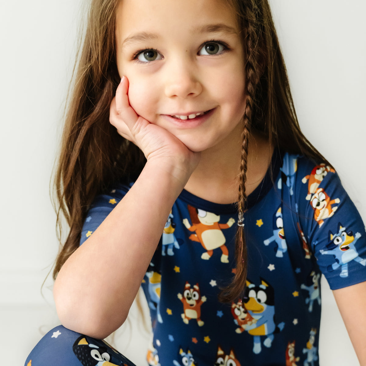 Bluey Dance Mode Two-Piece Short Sleeve Pajama Set - Little Sleepies