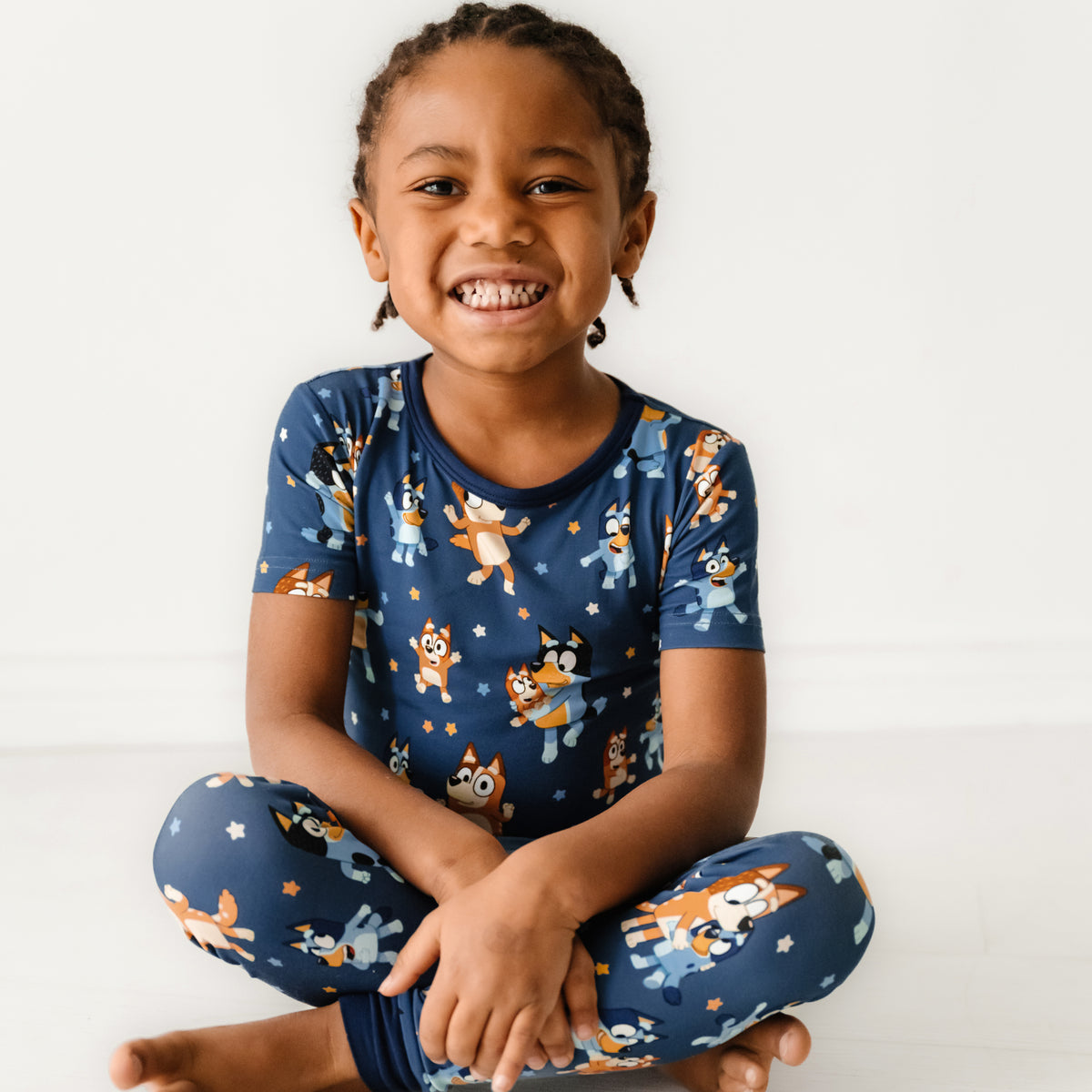 Bluey Dance Mode Two-Piece Short Sleeve Pajama Set - Little Sleepies