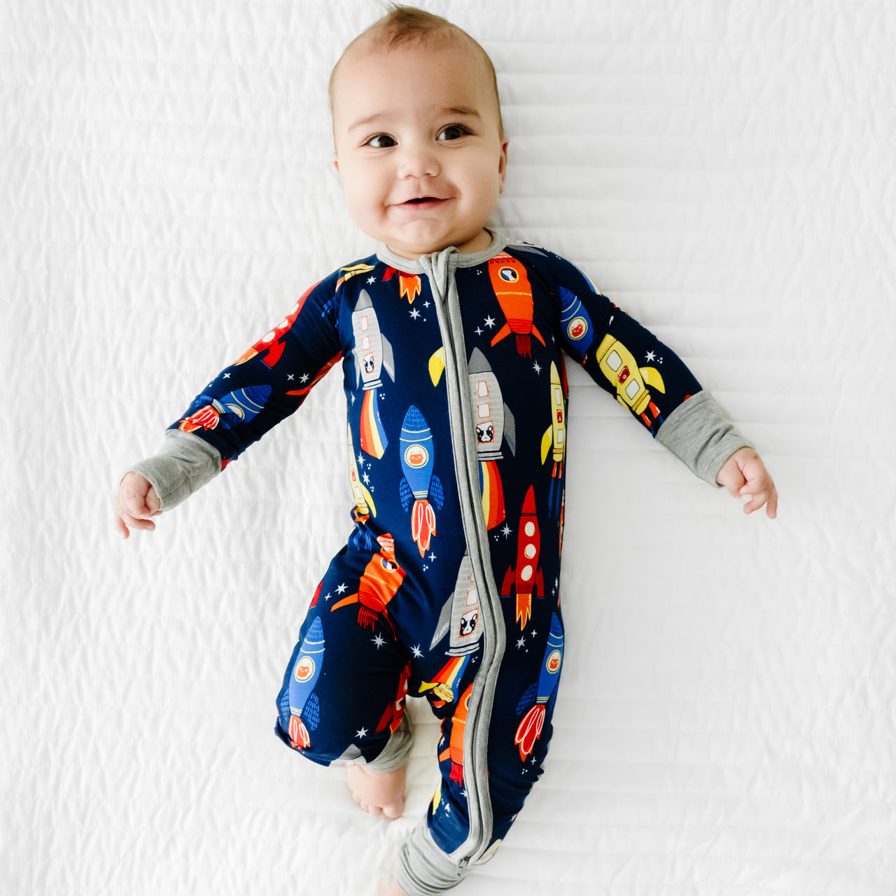 Rocket Ship PJs | Little Sleepies Bamboo | Family Matching Moments