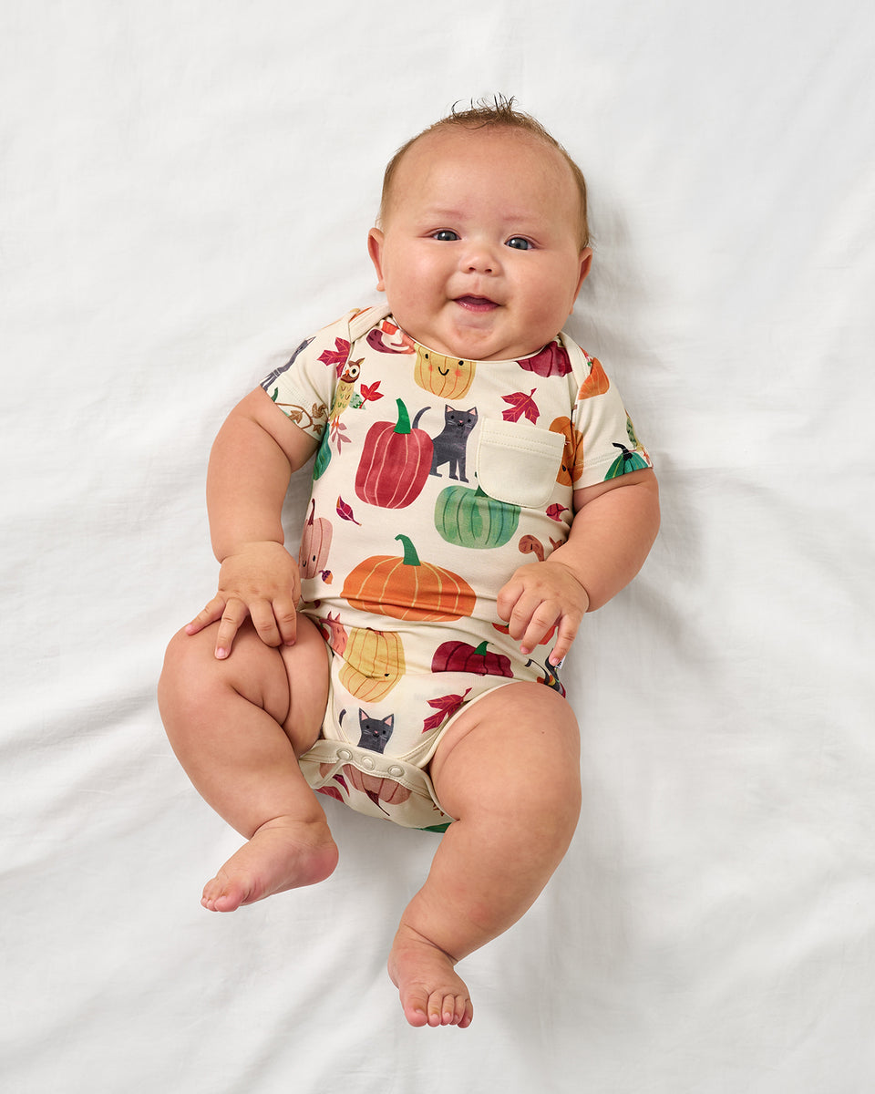 Pumpkin Pals Pocket Bodysuit | Little Sleepies