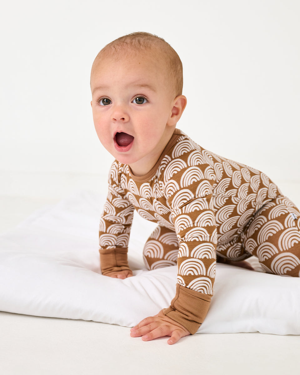 Rust Rainbows Crescent Zippy - Little Sleepies