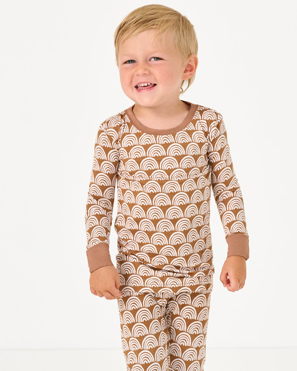 Rust Rainbows Two-Piece Pajama Set - Little Sleepies