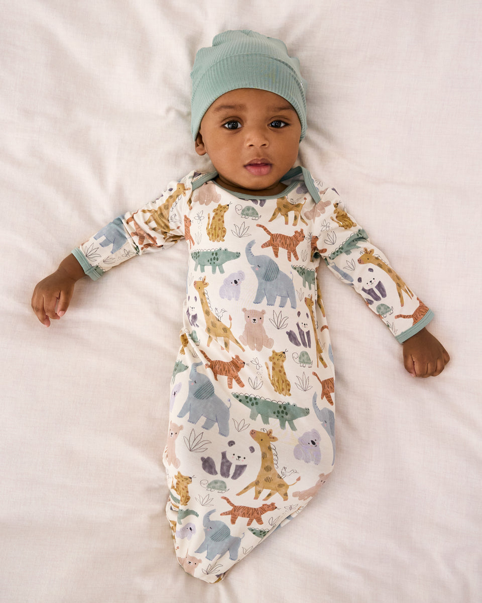 Sweet Safari Infant Gown – Little Sleepies