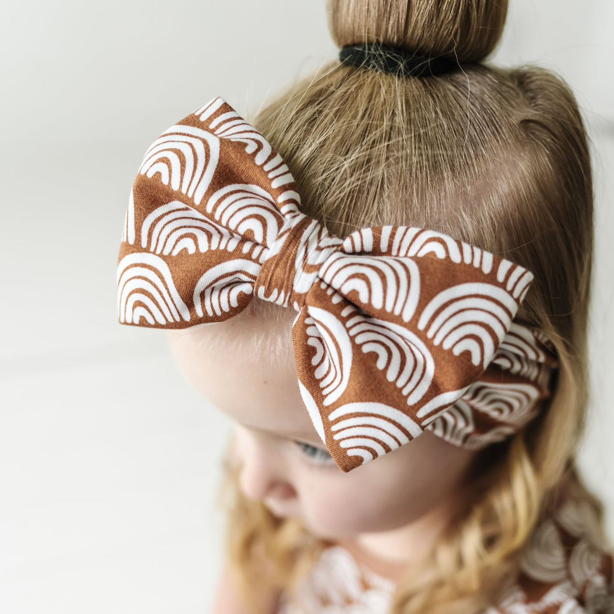 Rust Rainbows Luxe Bow Headband - Little Sleepies