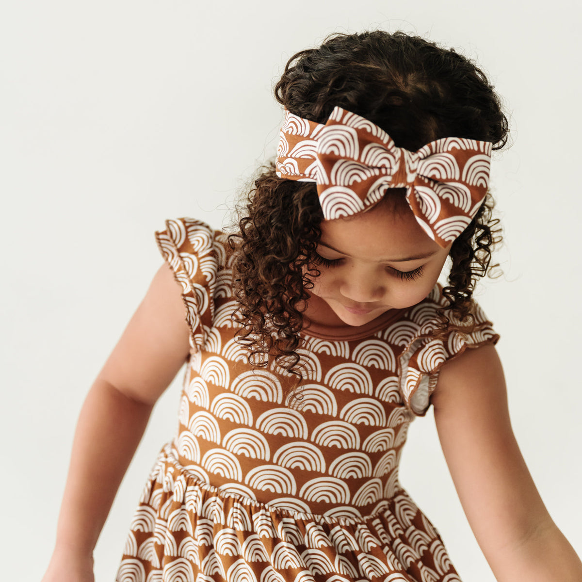 Rust Rainbows Luxe Bow Headband - Little Sleepies