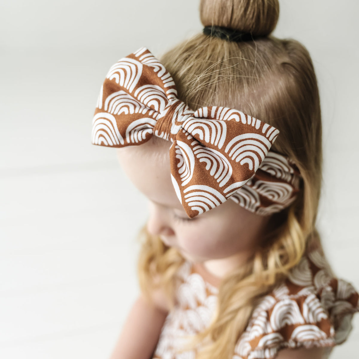Rust Rainbows Luxe Bow Headband - Little Sleepies