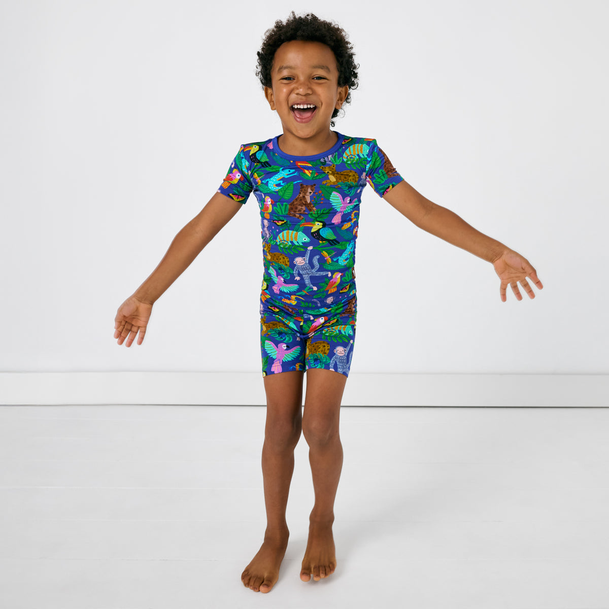 Treetop Tails Two-Piece Short Sleeve & Shorts Pajama Set | Little Sleepies