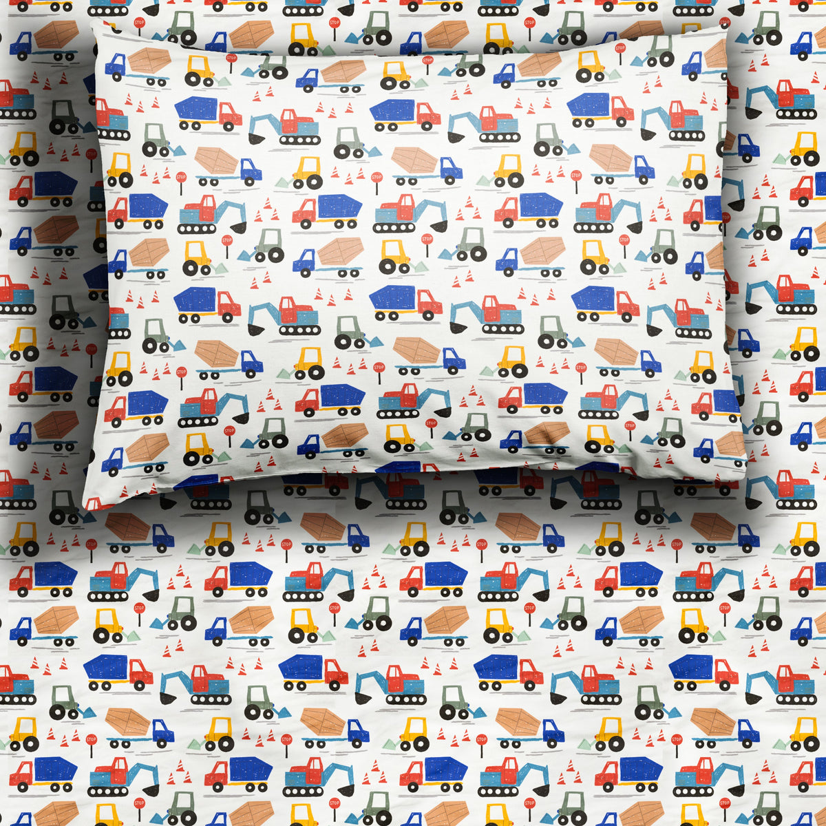 Construction Twin Sheet Set - Little Sleepies