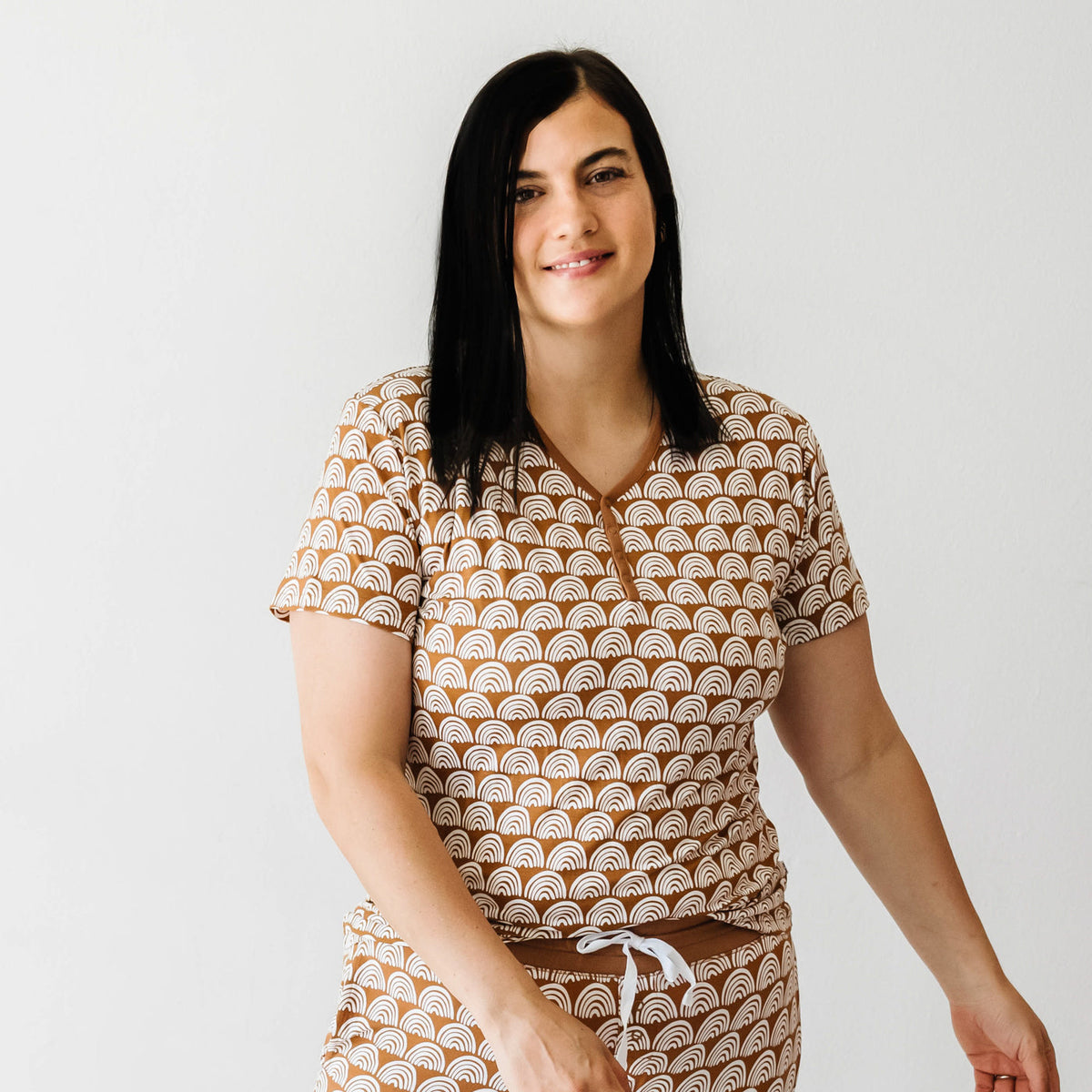 Rust Rainbows Women's Short Sleeve Pajama Top - Little Sleepies