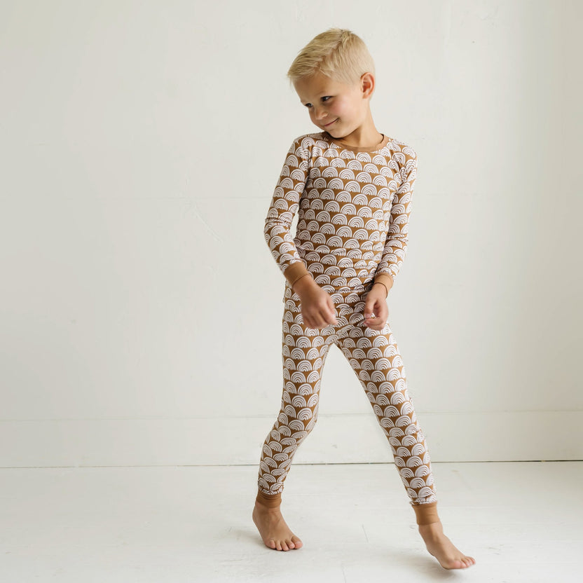 Rust Rainbows Two-Piece Pajama Set - Little Sleepies