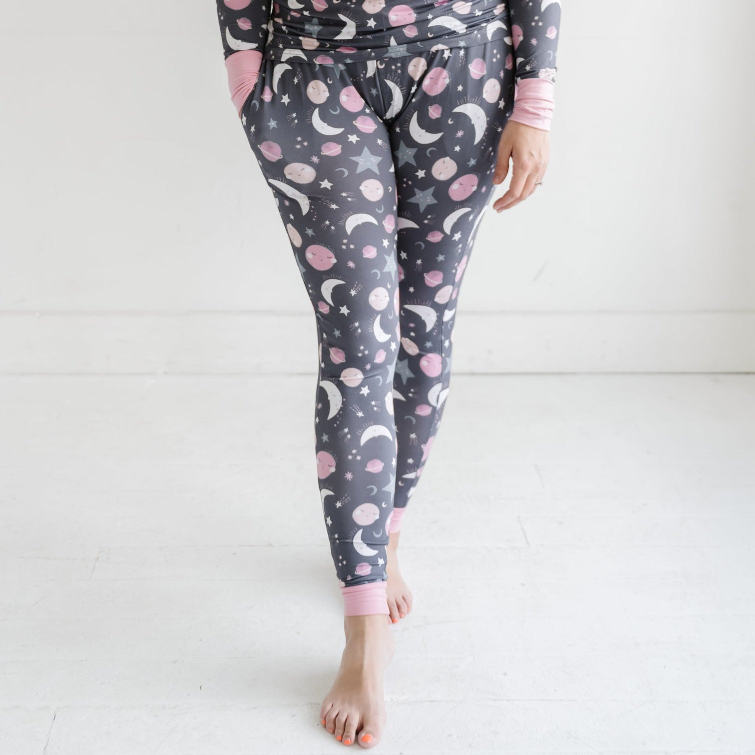 Pink to the Moon & Back Women's Pajama Pants - Little Sleepies