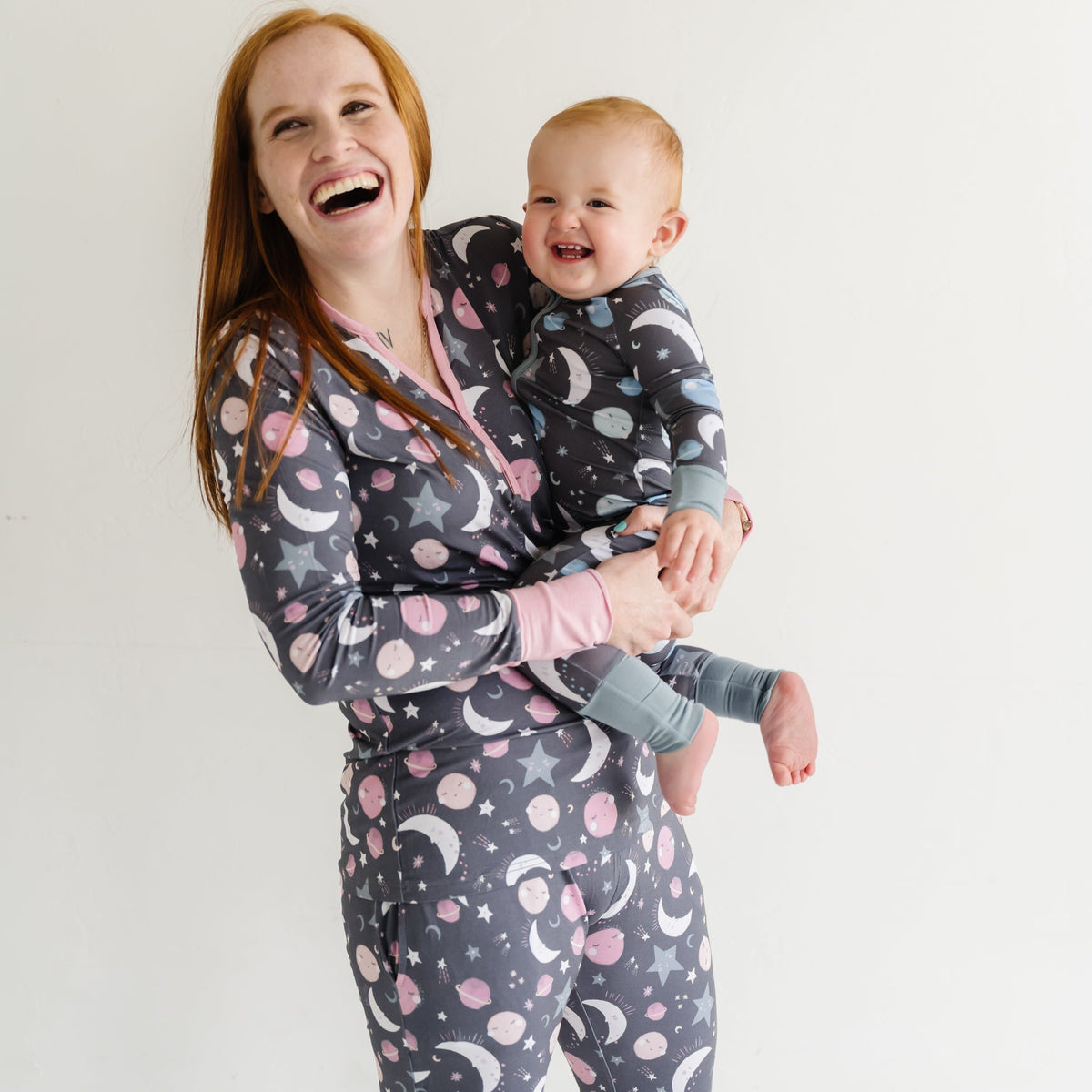 Blue To the Moon & Back Zippy - Little Sleepies